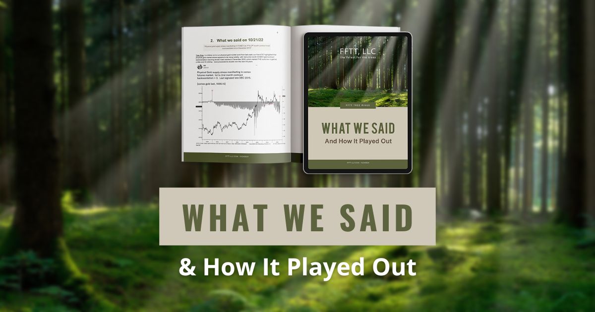 What We Said And How It Played Out - FFTT Tree Rings